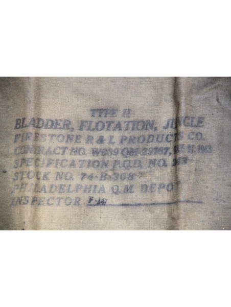 BLADDER, FLOTATION, JUNGLE, US ARMY 2e GM